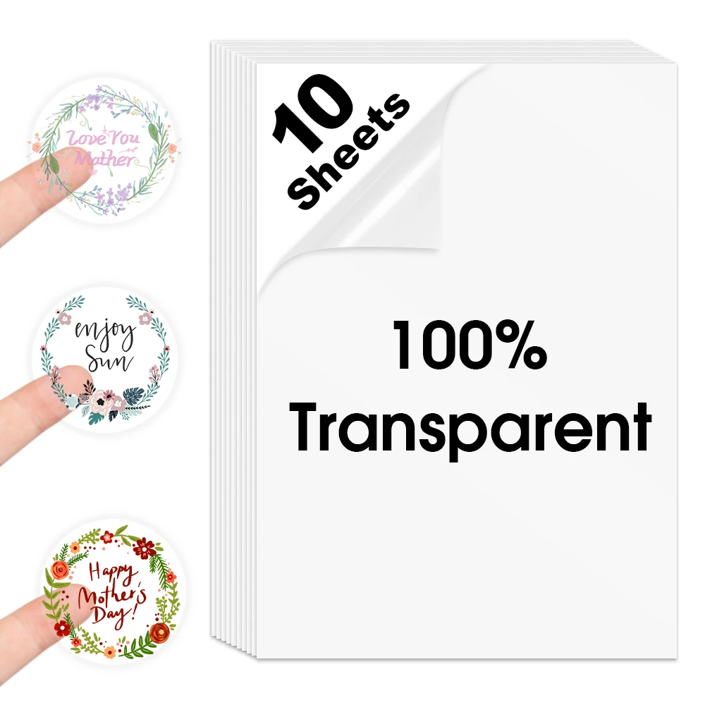 100-Transparent-Vinyl-Sticker-Paper-A4-Label-Sticker-for-Inkjet-Printer ...