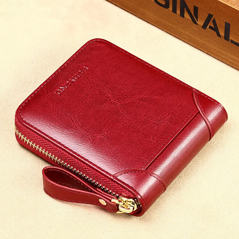 Fashion-Genuine-Leather-Women-Wallet-Short-Zipper-Credit-Card-Holder ...