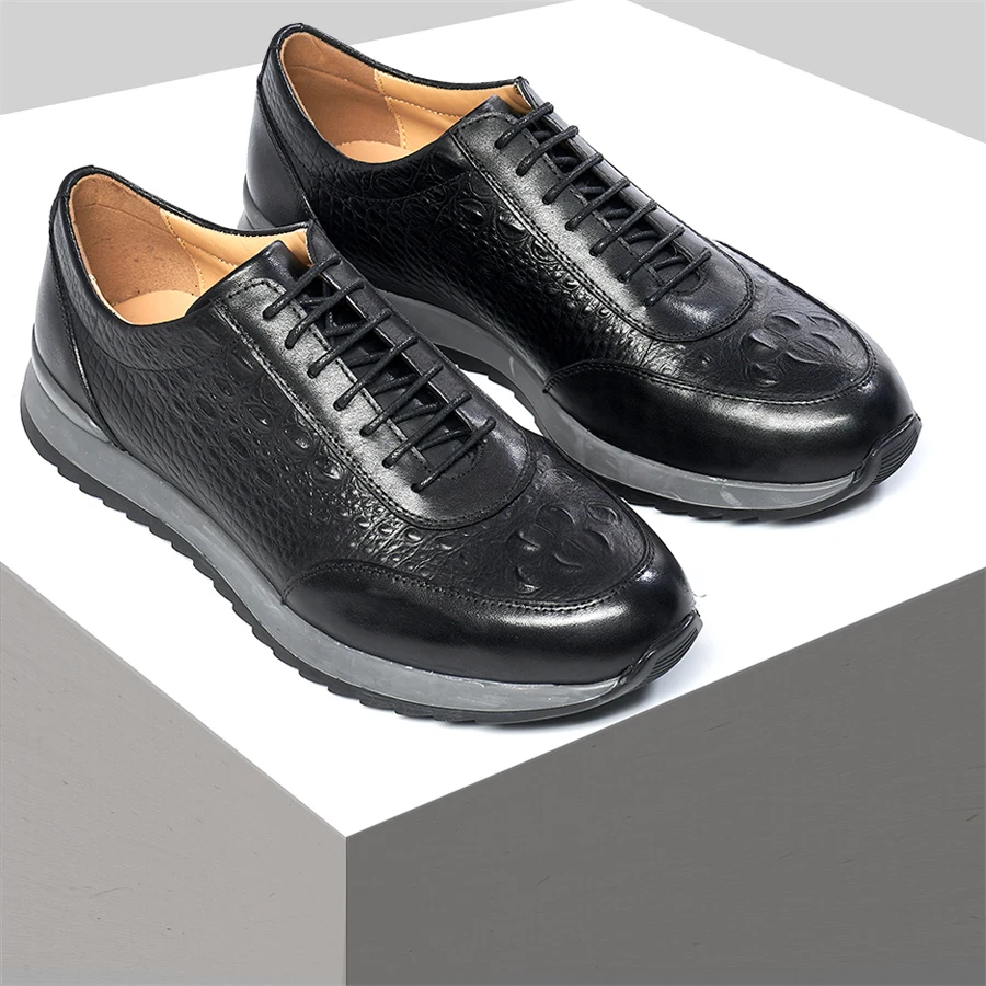 Casual Genuine Leather Men's Shoes, Comfortable and Increased Non-slip ...