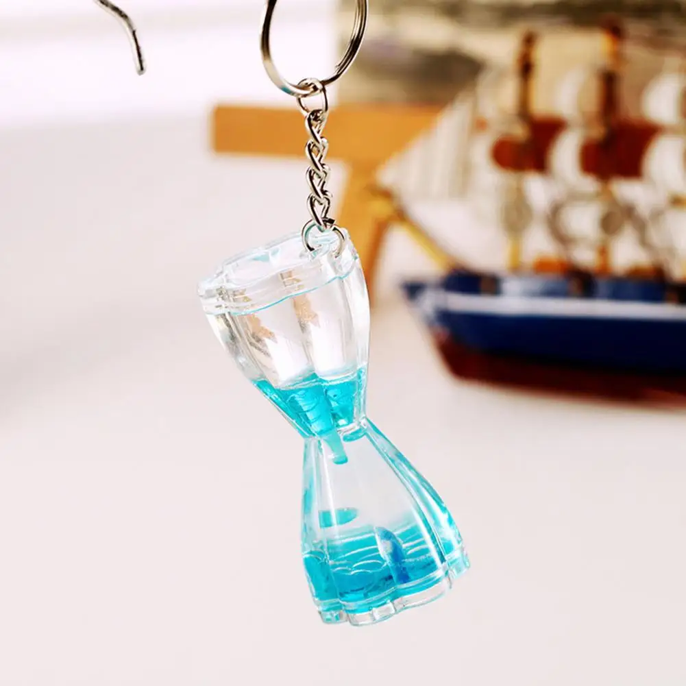 Sand-Timer-Keychain-Ornament-Liquid-Hourglass-Keychain-Portable-Plastic ...