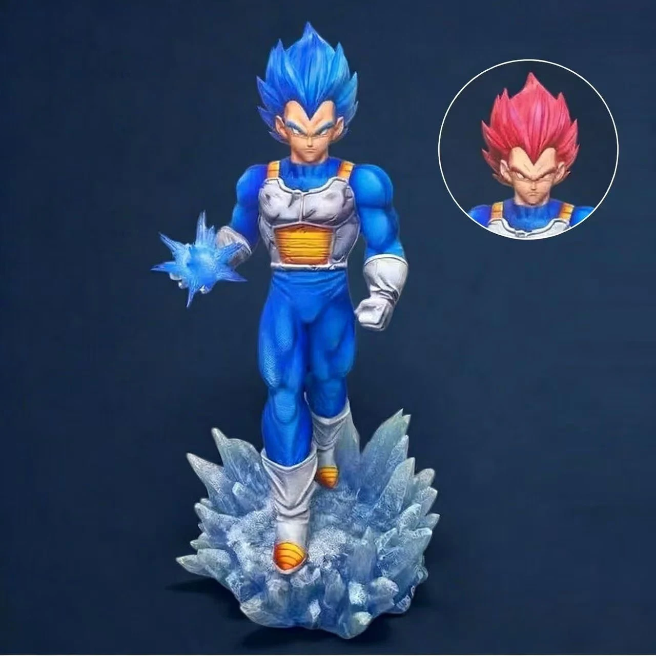 Figura de Vegeta Majin de Dragon Ball Z, Estatua de Vegeta con Base LED ...