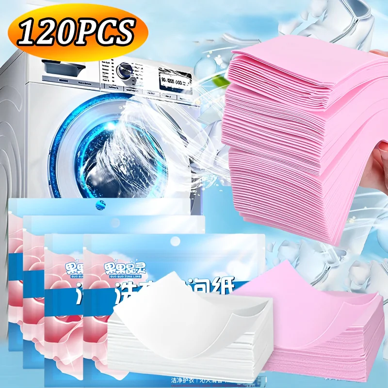 120/30PCS Laundry Tablets Laundry Soap Concentrated Detergent Sheet ...