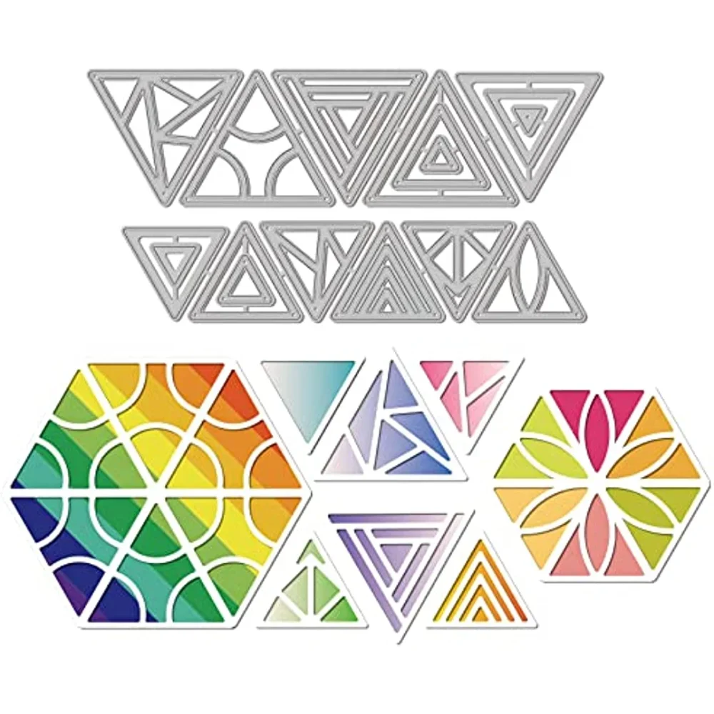 2Pcs-Triangular-Frame-Cutting-Dies-Metal-Hollow-Die-Cuts-Embossing ...