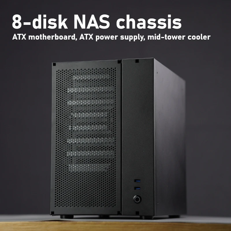 8-drive NAS Chassis ATX Black Synology Flying Bull Storage Hard Drive ...