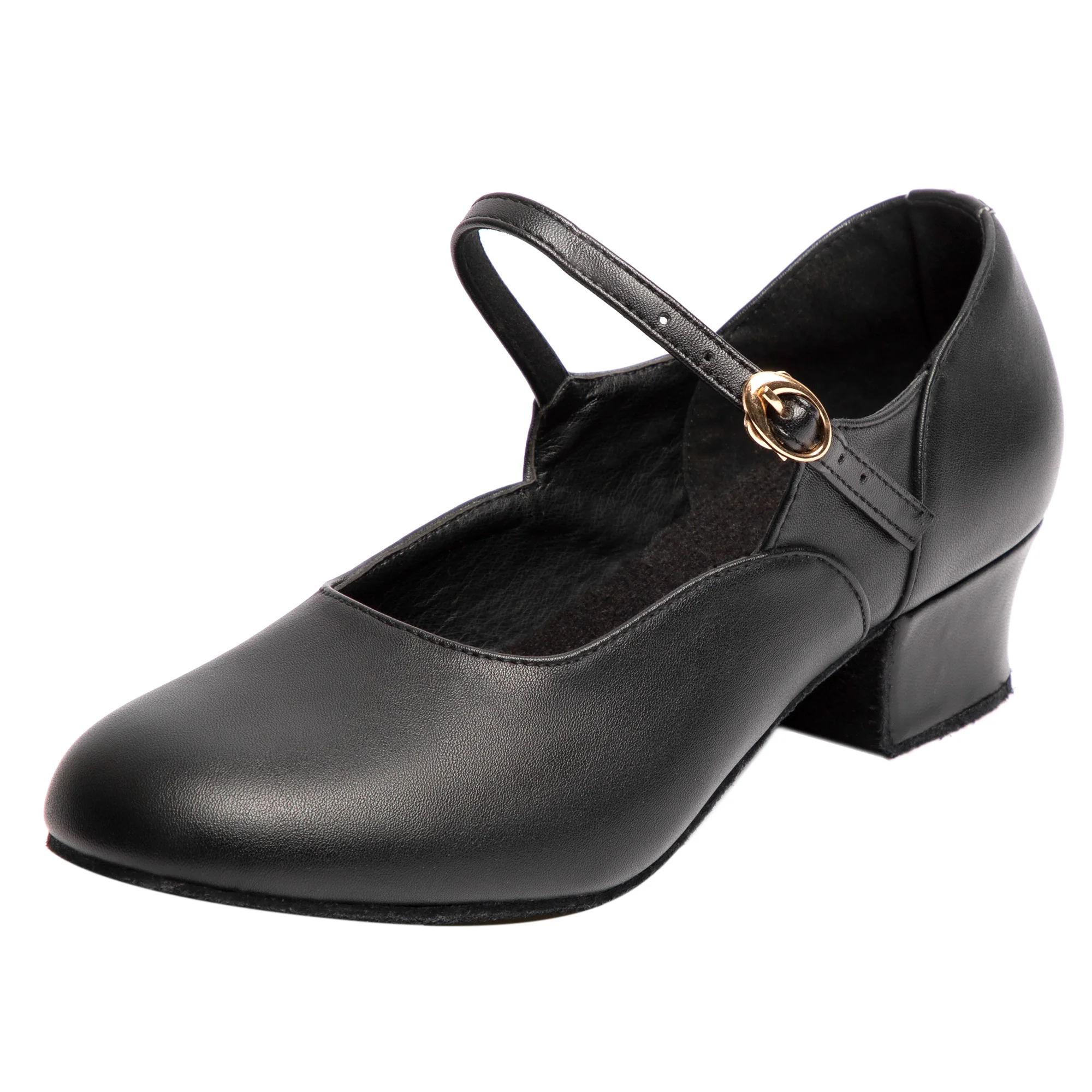 Dynadans-Black-Character-Shoes-for-Women-Low-Heel-Cuban-Heel-Dance ...