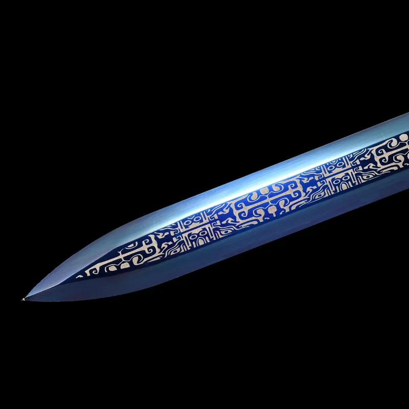 105cm-Medieval-Grilling-Blue-battle-ready-Sword-Metal-True-katana ...