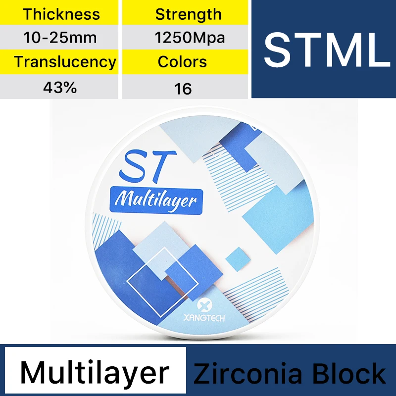 XANGTECH-98mm-Super-Translucent-Multilayer-Zirconia-Blocks-Cad-Cam ...