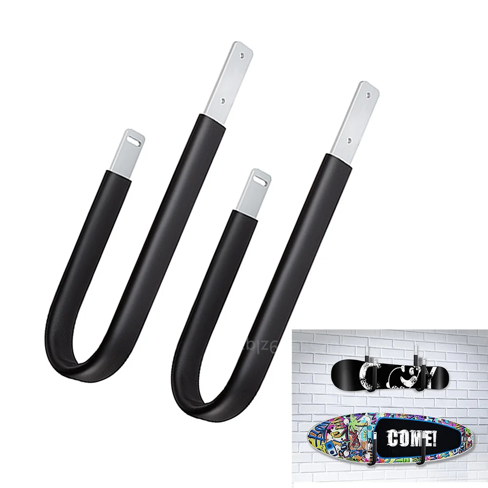 2x Surfboard Wall Rack Kiteboard Holder Universal Heavy Duty Wall Cradle for Skimboard Paddle ...