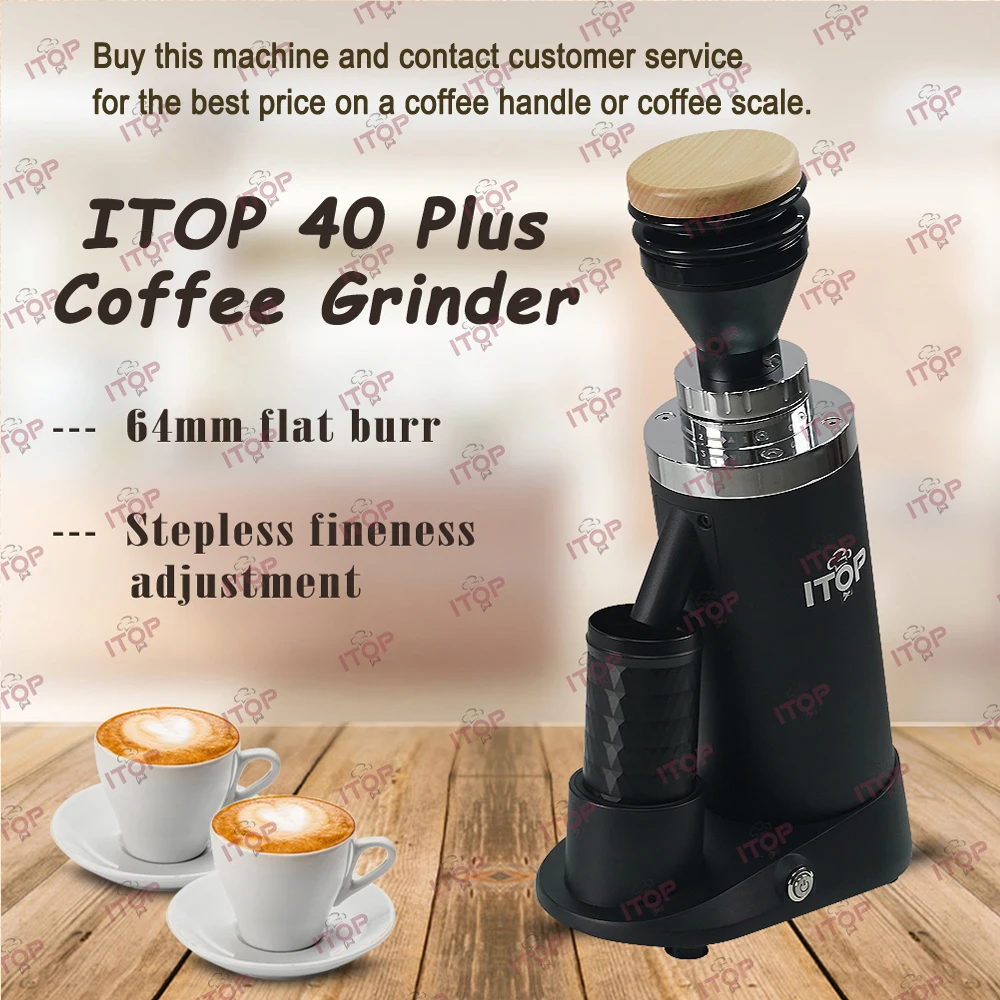ITOP40 Plus Coffee Grinder Upgrade 64MM Flat Titanium Burr Stepless ...