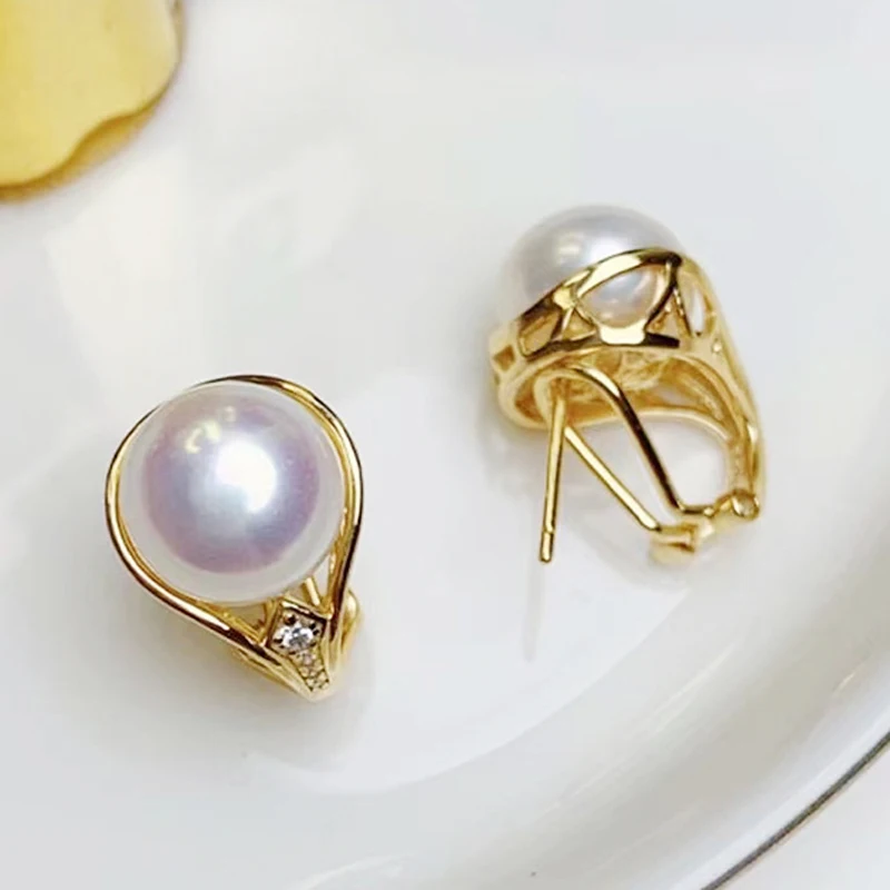 MeiBaPJ-925-pendientes-simples-de-plata-aut-ntica-con-perlas-naturales ...