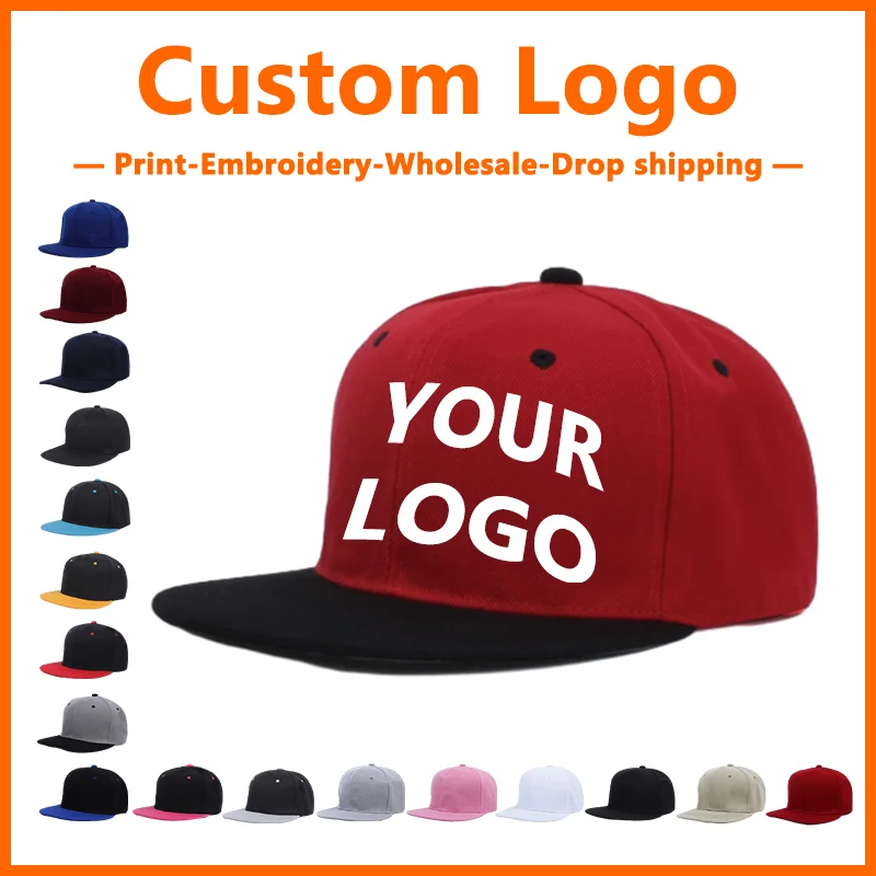 Custom-Embroidery-Hip-hop-Snapback-Hat-for-Men-and-Women-Baseball-Cap ...