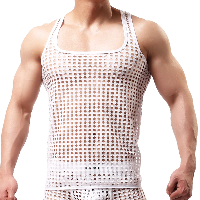 Mens-Sexy-Tank-Top-Transparent-Mesh-Undershirt-Fishnet-Vest-String ...