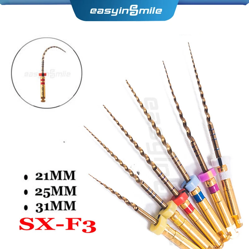 6pcs-pack-Easyinsmile-Dental-Endo-Rotary-Files-X-Pro-Gold-21MM-25MM ...