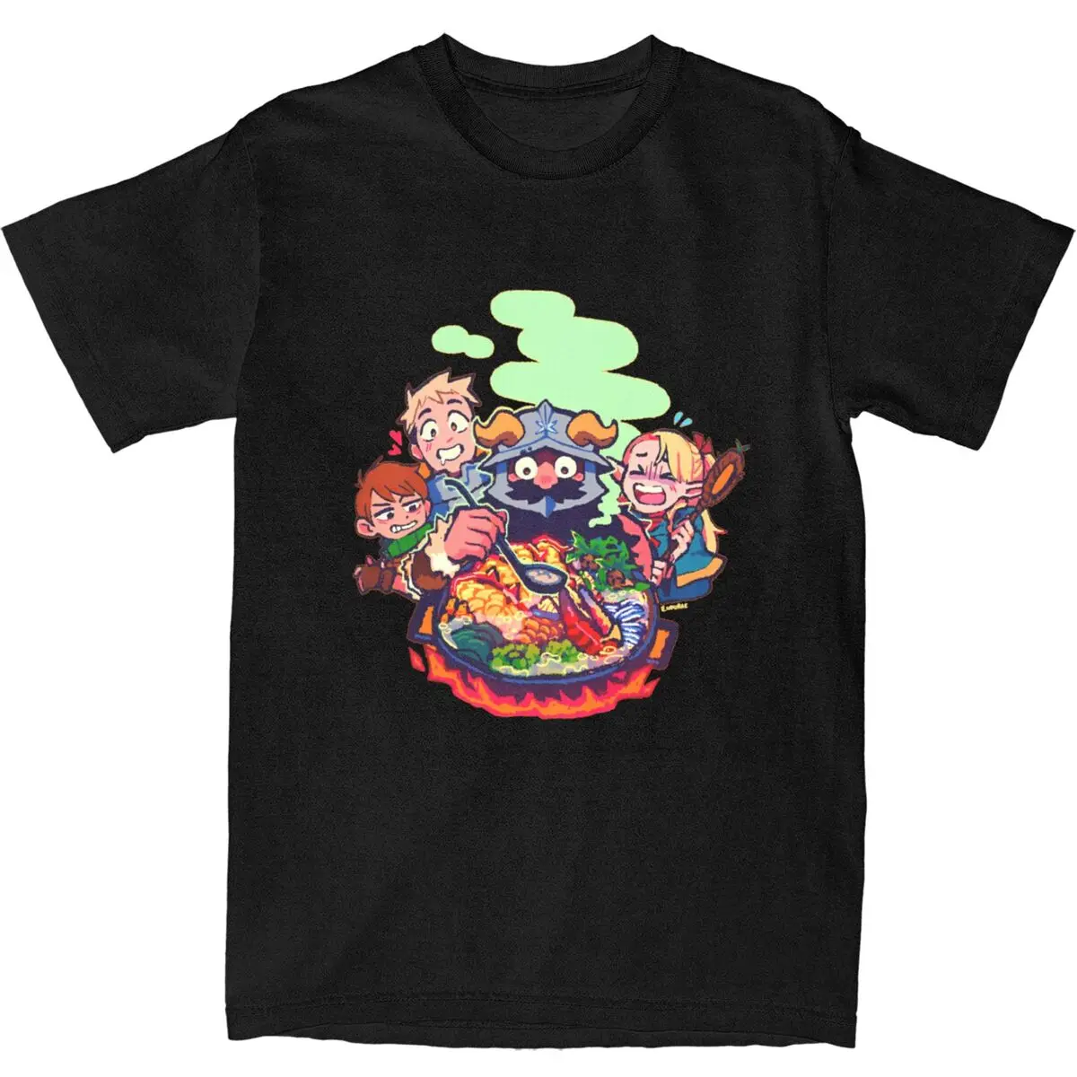 Dungeon-Meshi-Anime-Marcille-Laios-T-Shirt-Summer-Delicious-In-Dungeon ...