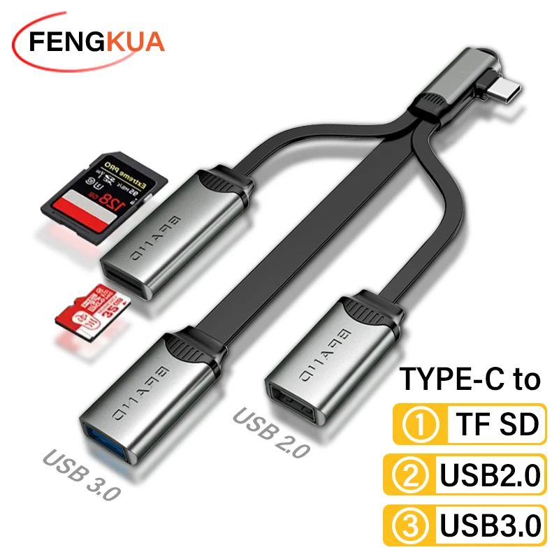 USB-Type-C-to-USB-3-0-Extender-SD-TF-Card-Reader-USB-Extension-Cable ...