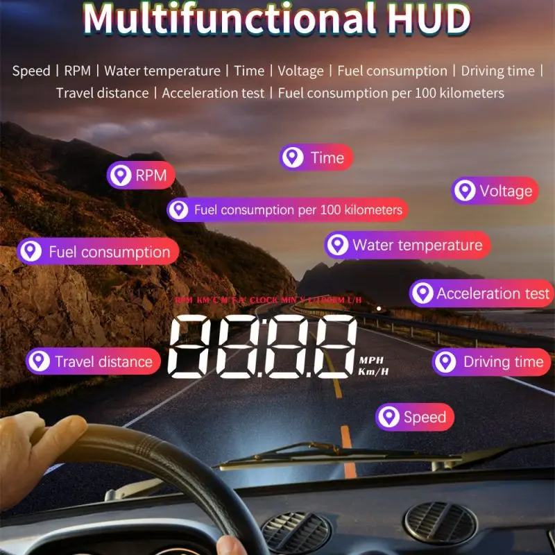 Newest-M3-OBD2-HUD-Car-Head-Up-Display-Speedometer-Monitor-On-Board ...