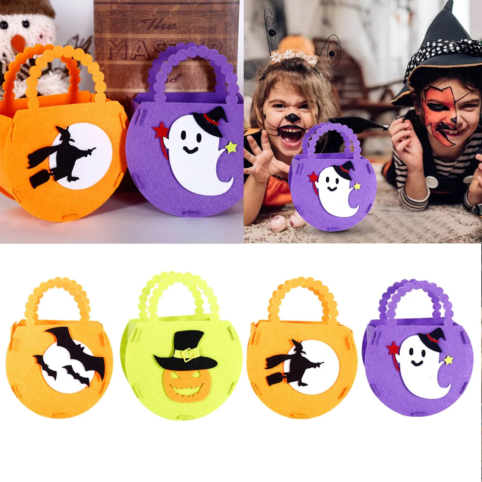 Halloween-Pumpkin-Bag-Handheld-Halloween-Prop-Non-Woven-Candy-Bag-Home ...