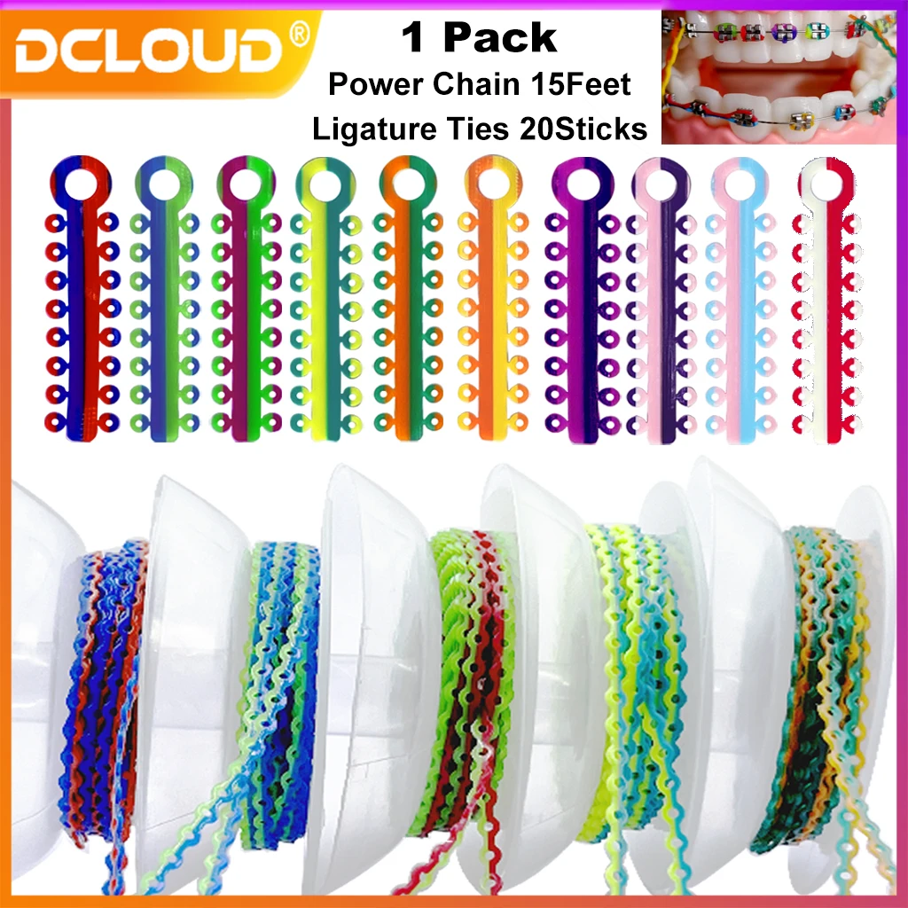 NEW1Pack-Dental-Orthodontic-Elastic-Ligature-Ties-Ultra-Power-Chain ...