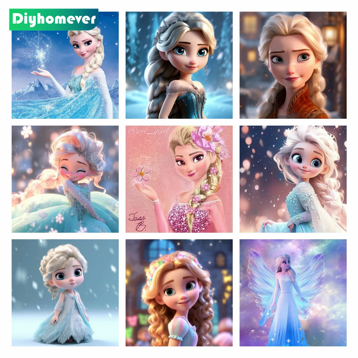 Disney-Frozen-Cartoon-Diamond-Painting-Set-Elsa-Princess-Mosaic-Art ...