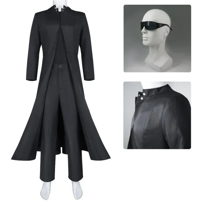 Disfraz-de-Cosplay-The-Matrix-4-Neo-gabardina-de-la-pel-cula-The-Matrix ...