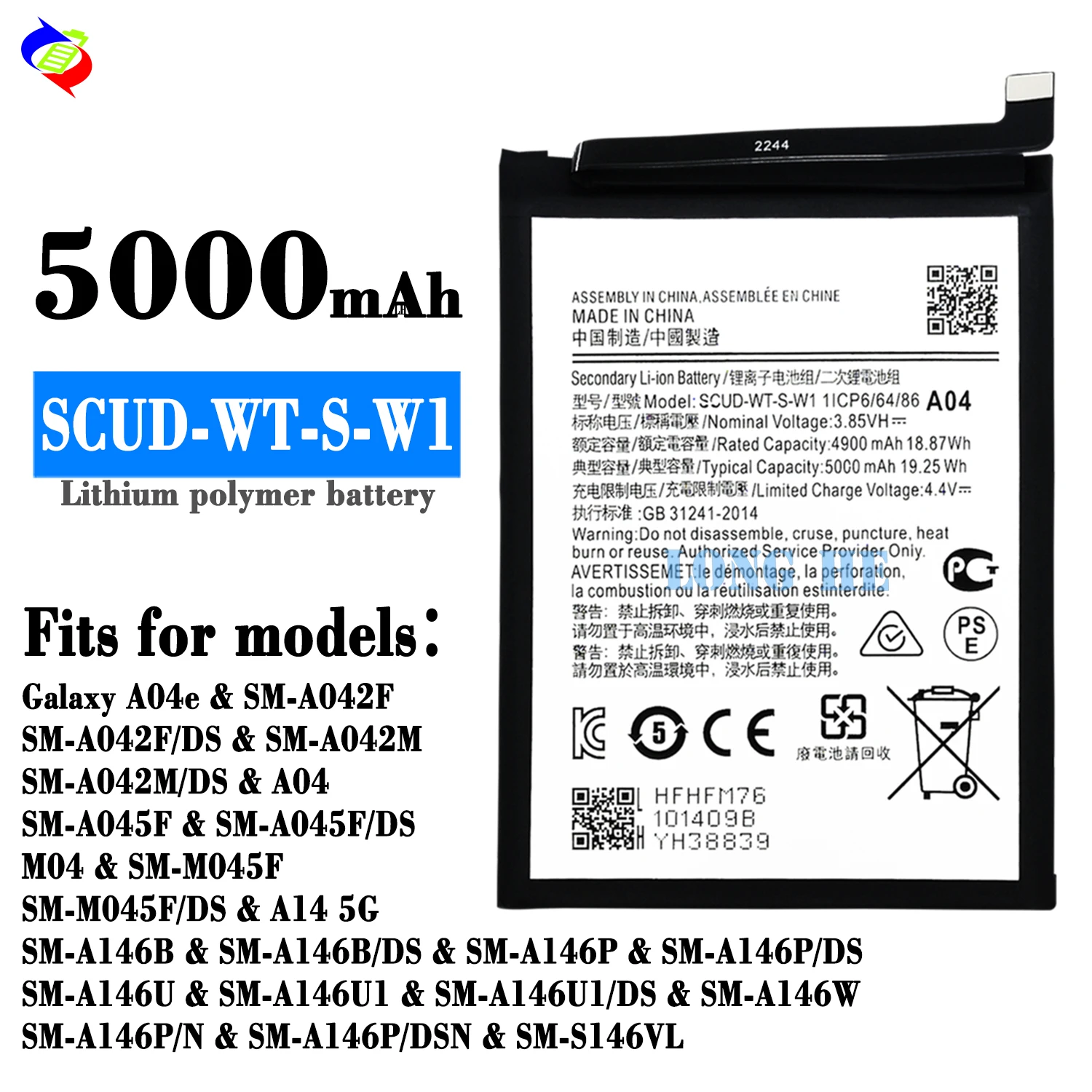 Bater-a-de-litio-de-alta-capacidad-adecuada-para-Samsung-Galaxy-A04e-SM ...