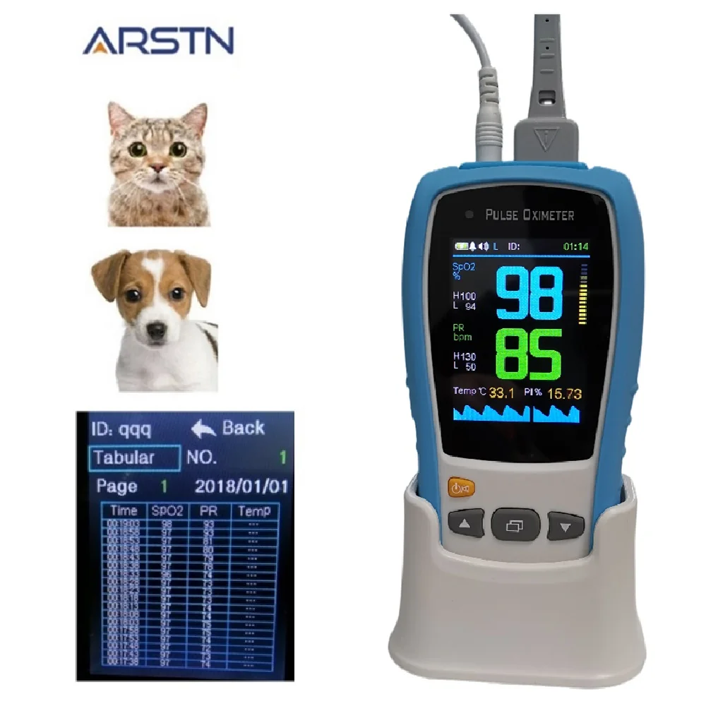 Pulsiox-metro-de-mano-TFT-LCD-para-veterinario-Monitor-de-frecuencia ...