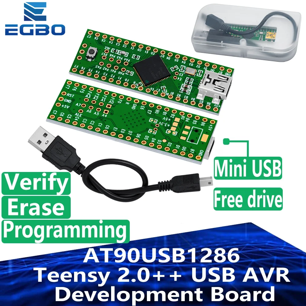 EGBO-Teensy-2-0-USB-AVR-Development-Board-ISP-U-Disk-Keyboard-Mouse-Experimental-Board ...