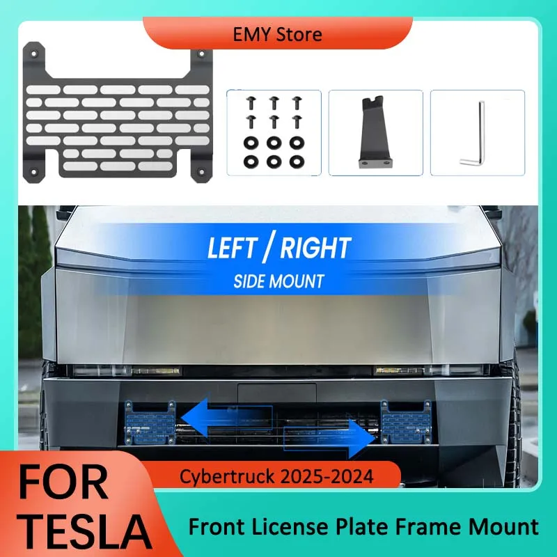 License Plate Holder For Tesla Cybertruck 2024 2025 Aluminum Alloy ...