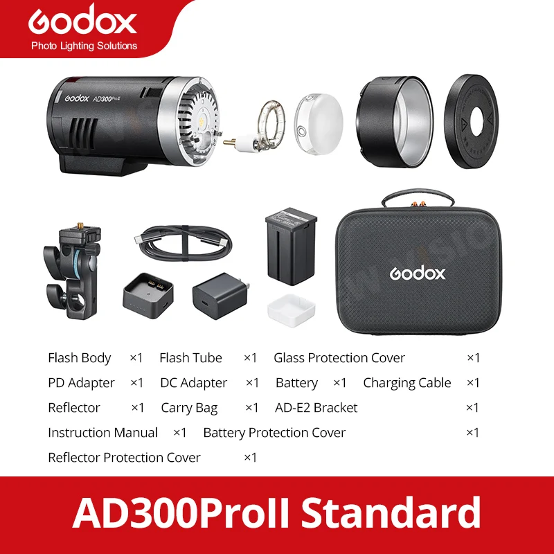 Godox AD300pro AD300PROII Portable Strobe Light TTL HSS 1/8000s 2.4G ...