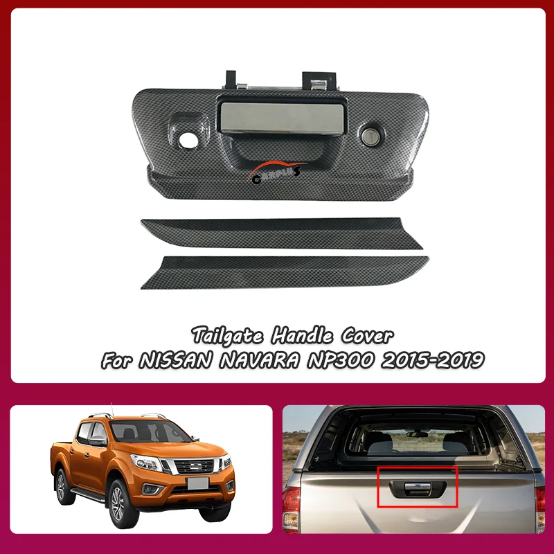 Carbon Color Tail Gate handle Cover tail gate Rear Trunk Lid Trim for ...