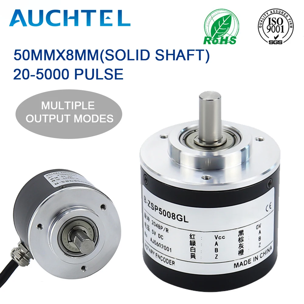 AUCHTEL-50mm-Incremental-Rotary-Encoder-8mm-Shaft-Photoelectric-Optical ...