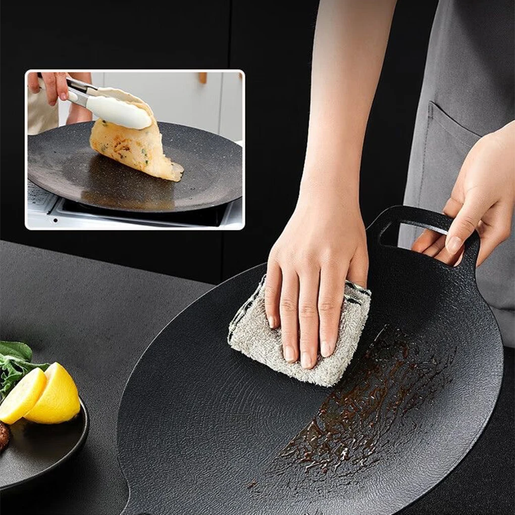 Grill-Pan-Korean-Round-Non-Stick-Barbecue-Plate-BBQ-Grill-Outdoor ...