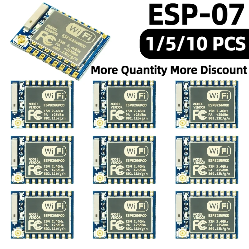 1-10PCS-ESP-07-ESP8266-Serial-WIFI-Wireless-Module-2-4Ghz-3-3V-ESP ...