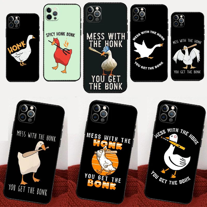 Duck-Goose-Honk-Bonk-Funny-Meme-Phone-Case-For-iPhone-15-13-11-12-14 ...