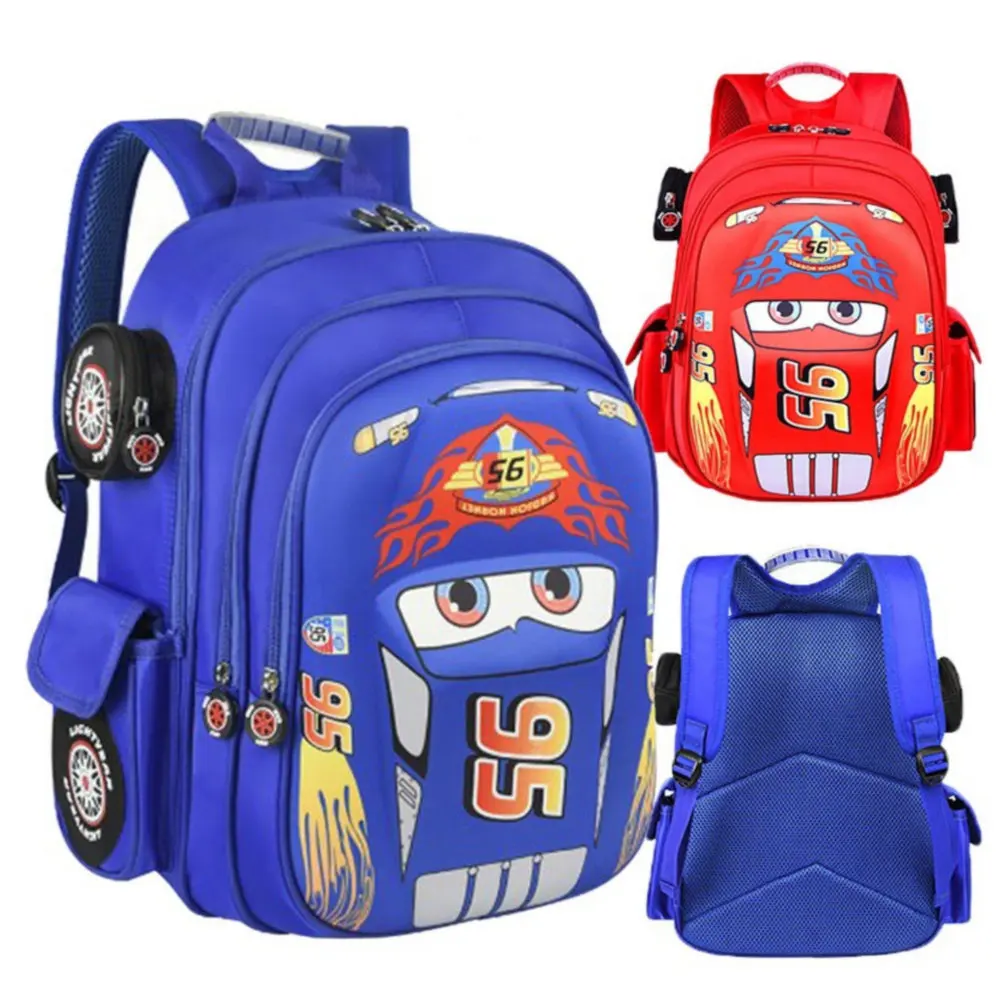 Disney-The-Cars-Children-Backpacks-Cute-Lightning-McQueen-Cartoon-Car ...