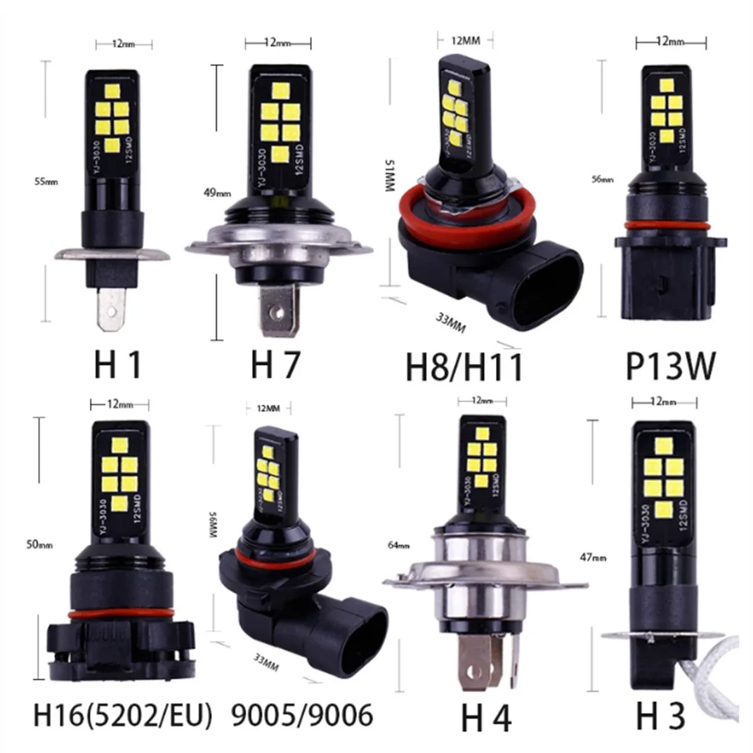 Car-LED-fog-lights-H3-881-880-H1-4014-30smd-high-brightness-car-front ...