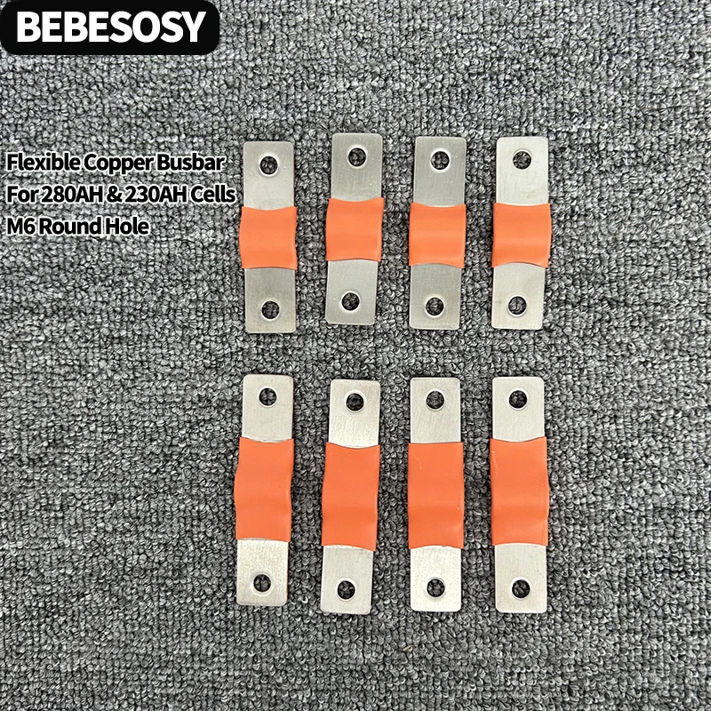 Flexible-Battery-Busbar-M6-Round-Hole-Distance-74MM-56MM-Copper-Busbar ...