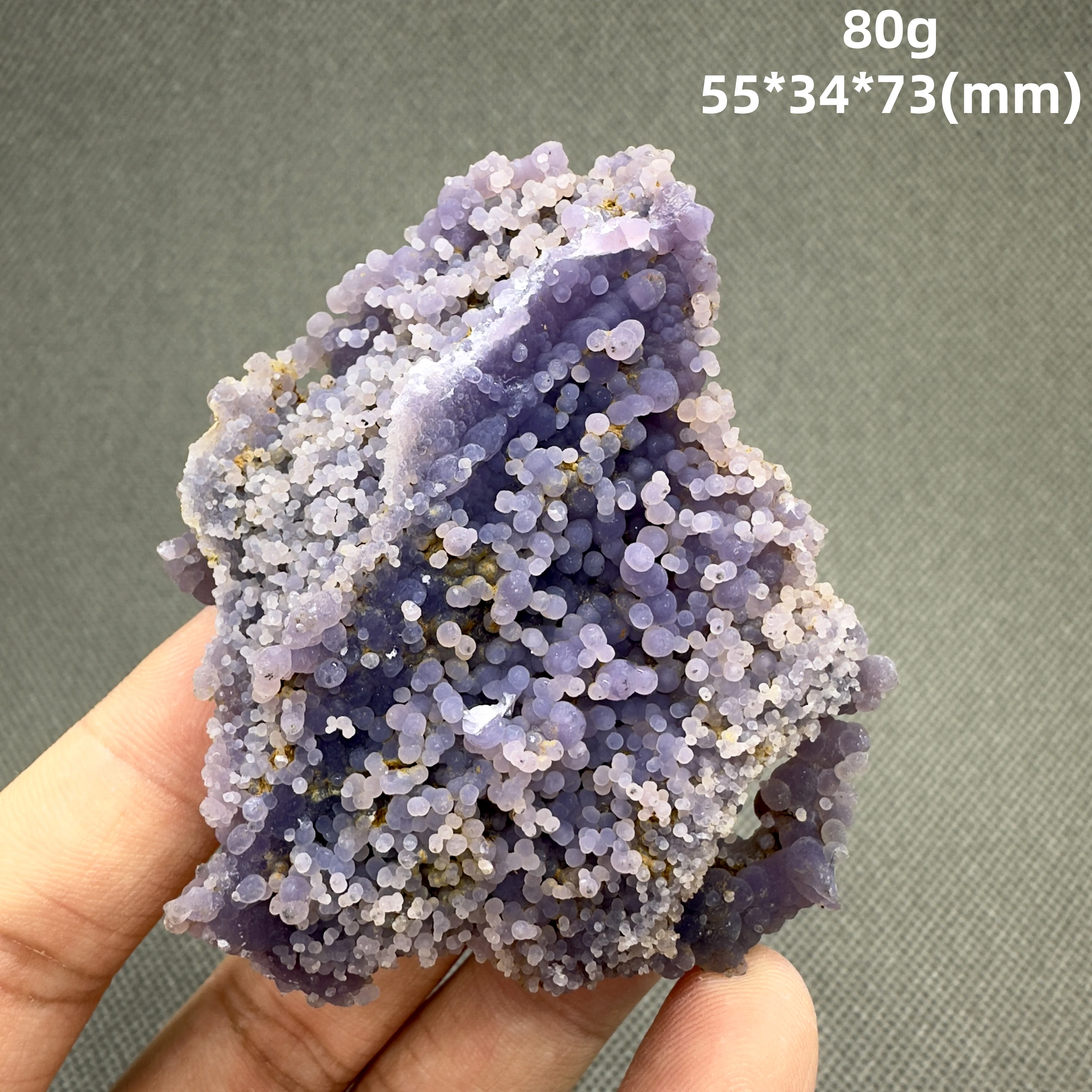 Natural grape agate mineral specimen + healing quartz crystals and ...
