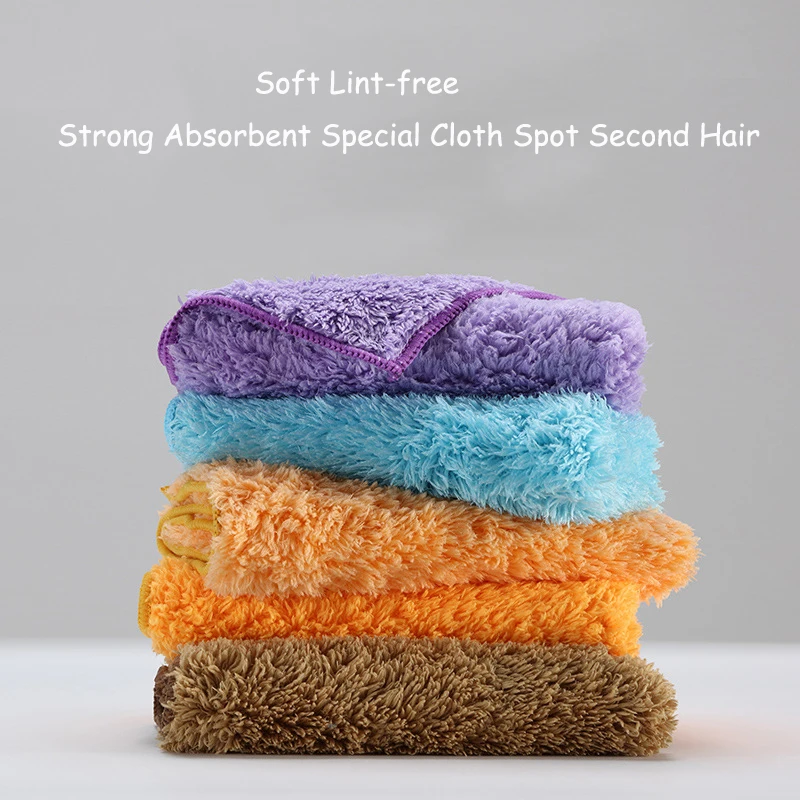 Thickened-Kitchen-Coral-Fleece-Rag-Set-Anti-grease-Wiping-Car-Polish ...