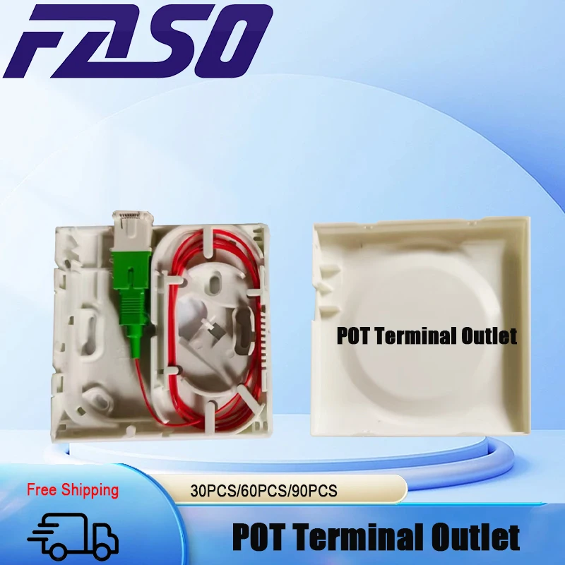 20/40PCS FTTH POT Terminal Outlet Single Mode SC/APC Socket Box SET For ...