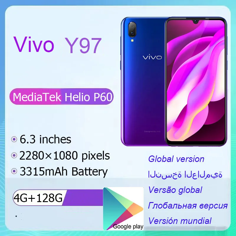 VIVO Y97 smartphone 4GB RAM 128GB ROM Octa Core Helio P60 6.3″ Full ...