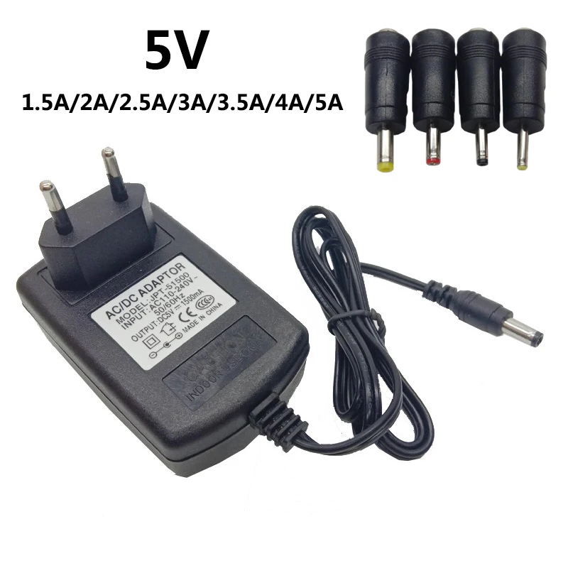 5v Ac Dc Adaptor 5 V 1a 1.25a 1.5a 2a 2.5a 3a 3.5a Power Supply Adapter ...