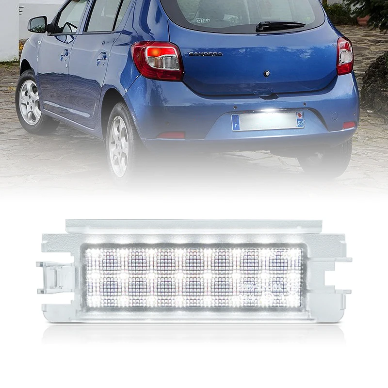 For Dacia Sandero Logan II 2013-UP White LED Number License Plate Light ...