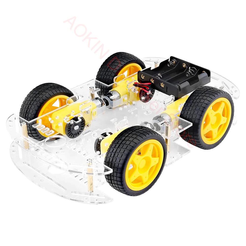 Arduino Robot Kit 4WD Robot Smart Car Chassis Kit With Speed Encoder ...