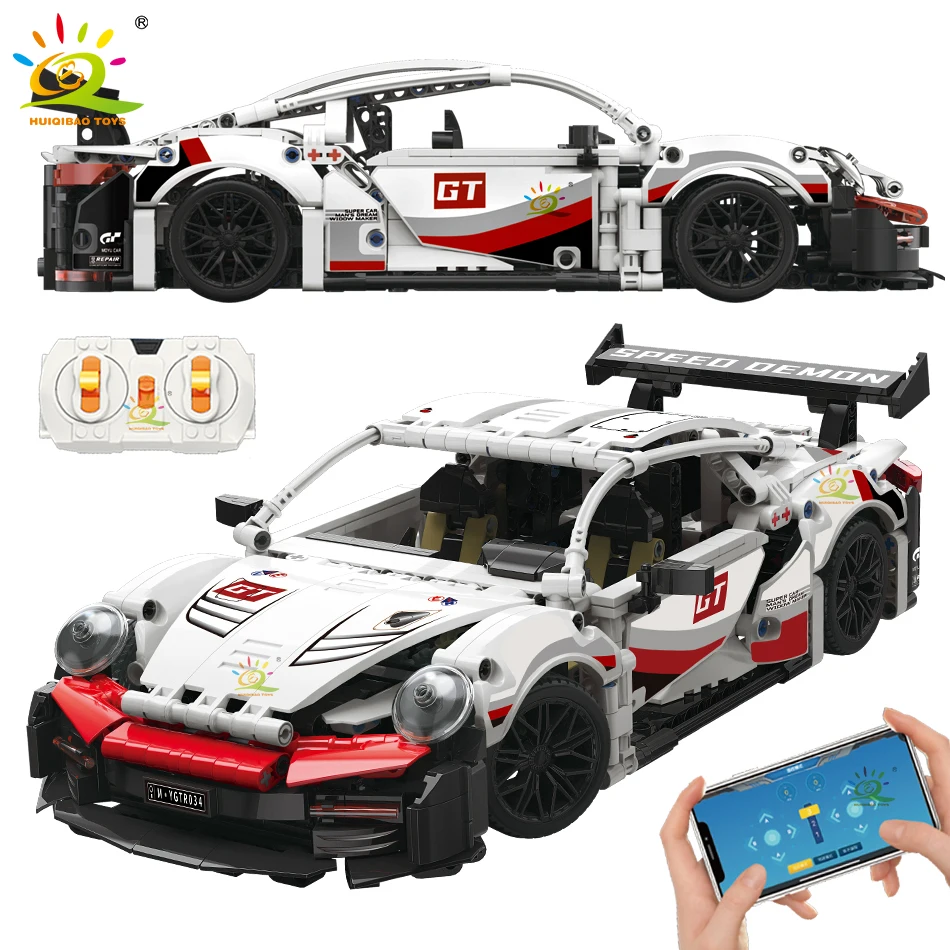Tech-Supercar-911-RC-Famoso-Carro-Esportivo-Modelo-Building-Blocks ...