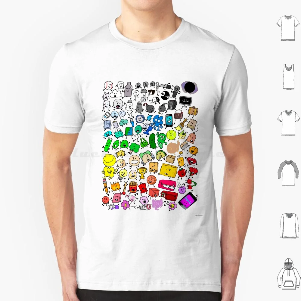 Bfdi-Inanimate-All-Characters-Transparent-T-Shirt-Cotton-Men-Women-Diy ...