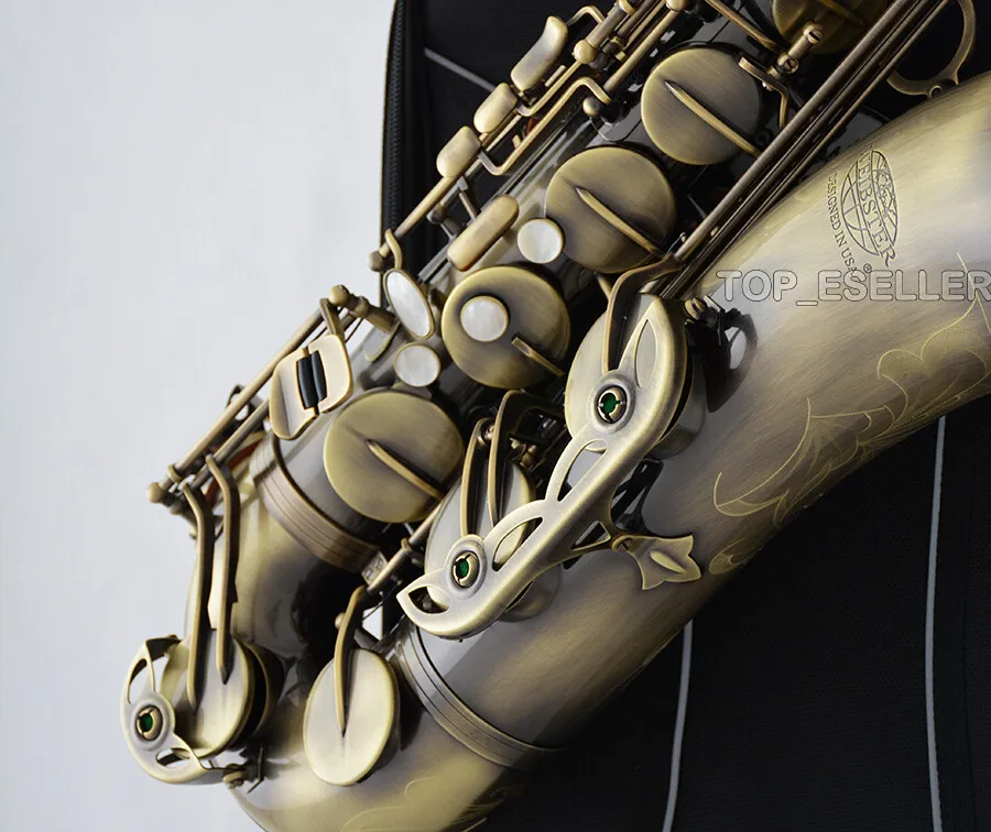 Antique Bronze Bb Antique Tenor Saxophone By WEIBSTER Musical WTS-670 ...