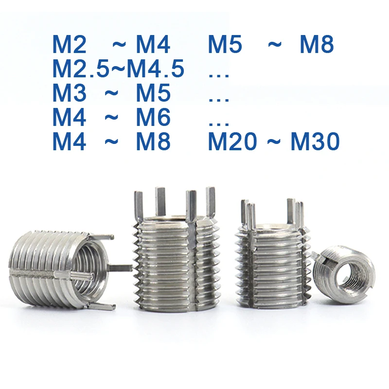 M2-m4 ~ M20-m30 303 Stainless Steel Thread Repair Insert Self-tapping ...