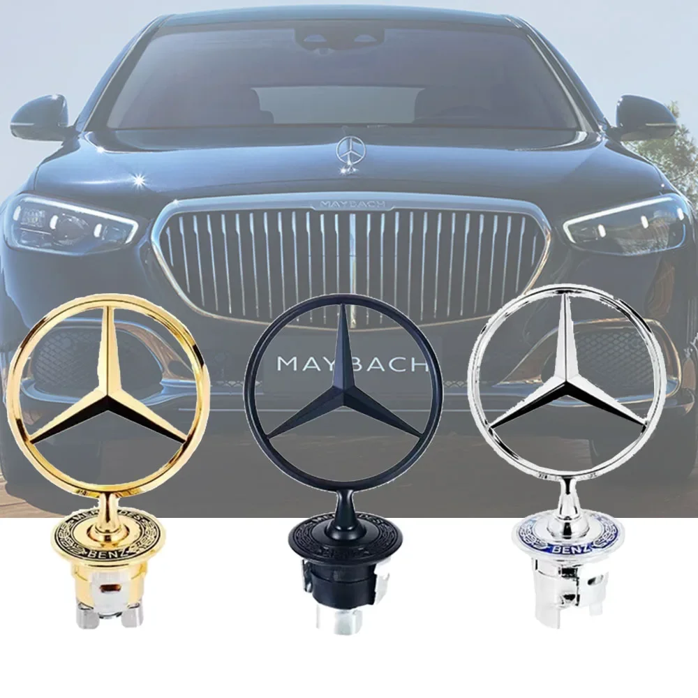 44mm-3D-Metal-Chrome-Black-Car-Front-Hood-Emblem-Bonnet-Logo-For ...