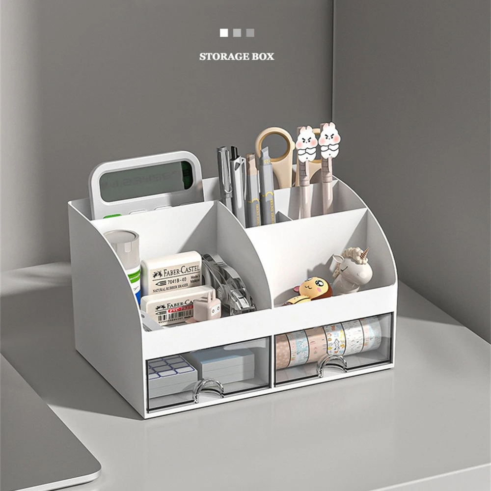 Desktop-Storage-Box-White-blue-Stationery-Drawer-Type-Miscellaneous ...